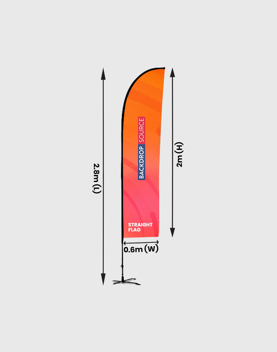 Straight Feather Flag Banner | Backdropsource