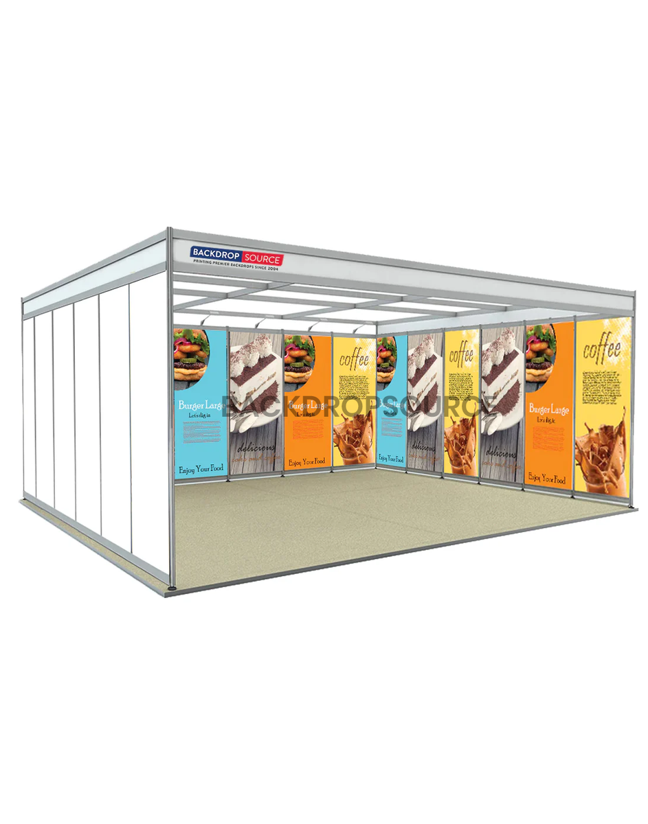 4m x 6m Shell Scheme Exhibition Graphics Printing – Backdropsource AU