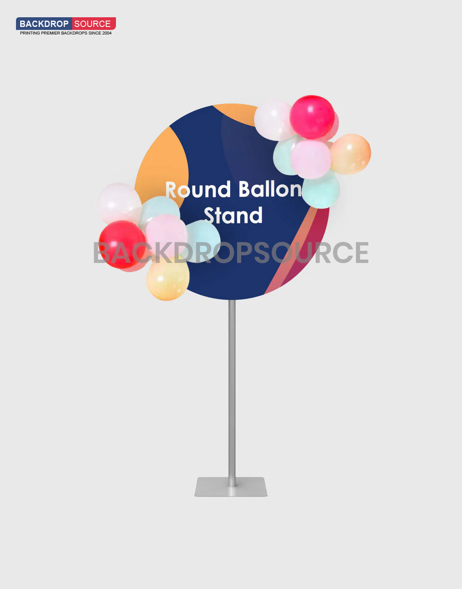 Aluminium Balloon Stand with Fabric Banner – Backdropsource AU