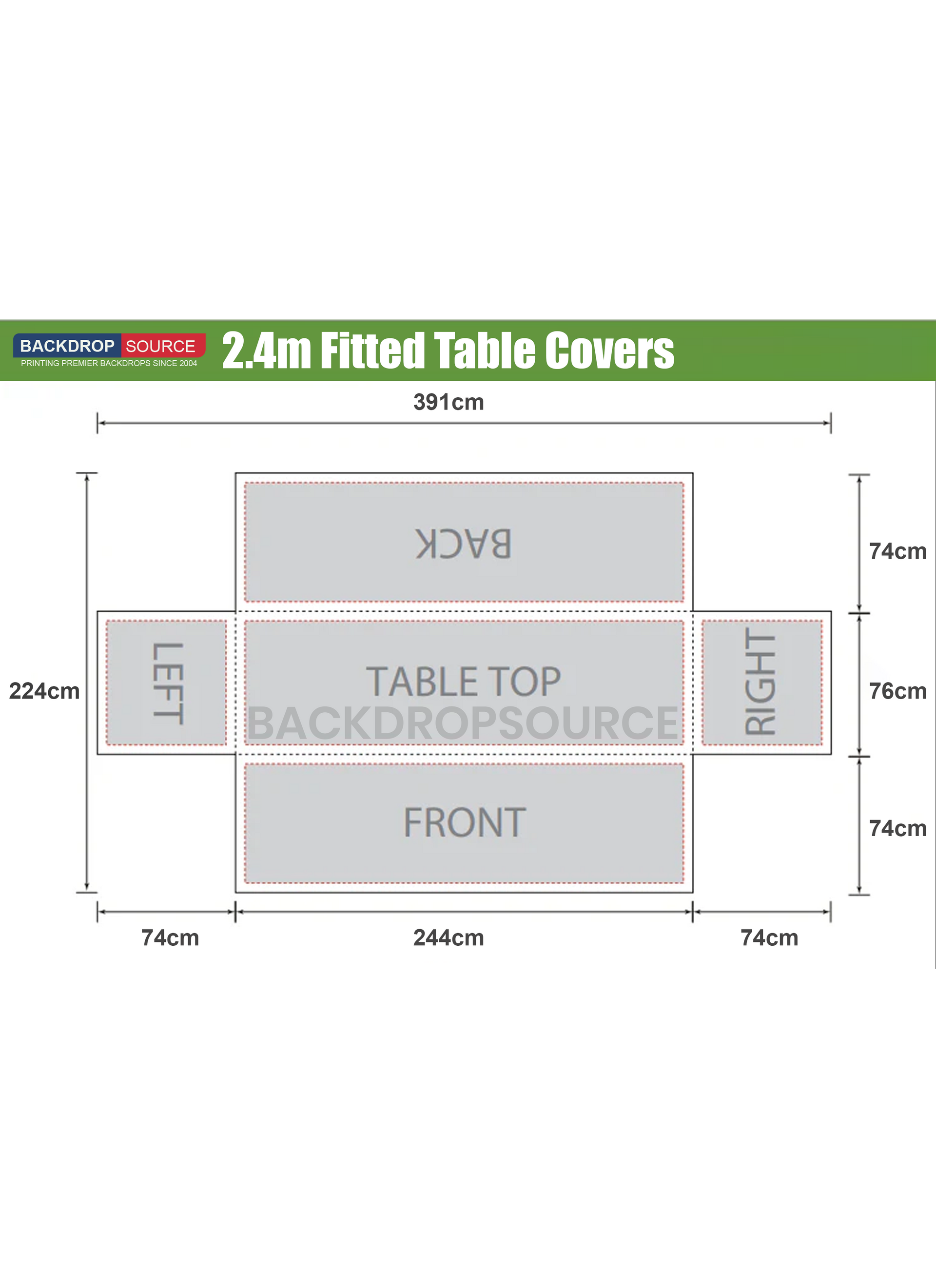 Custom Print Fitted Tablecloth Covers – Backdropsource AU