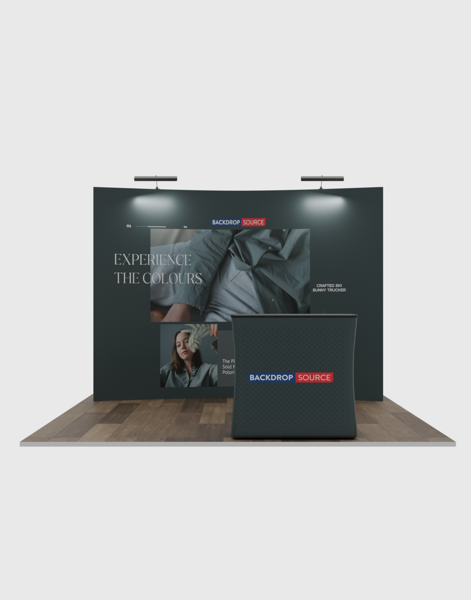 3m Popup Curved Exhibit Display – Backdropsource AU