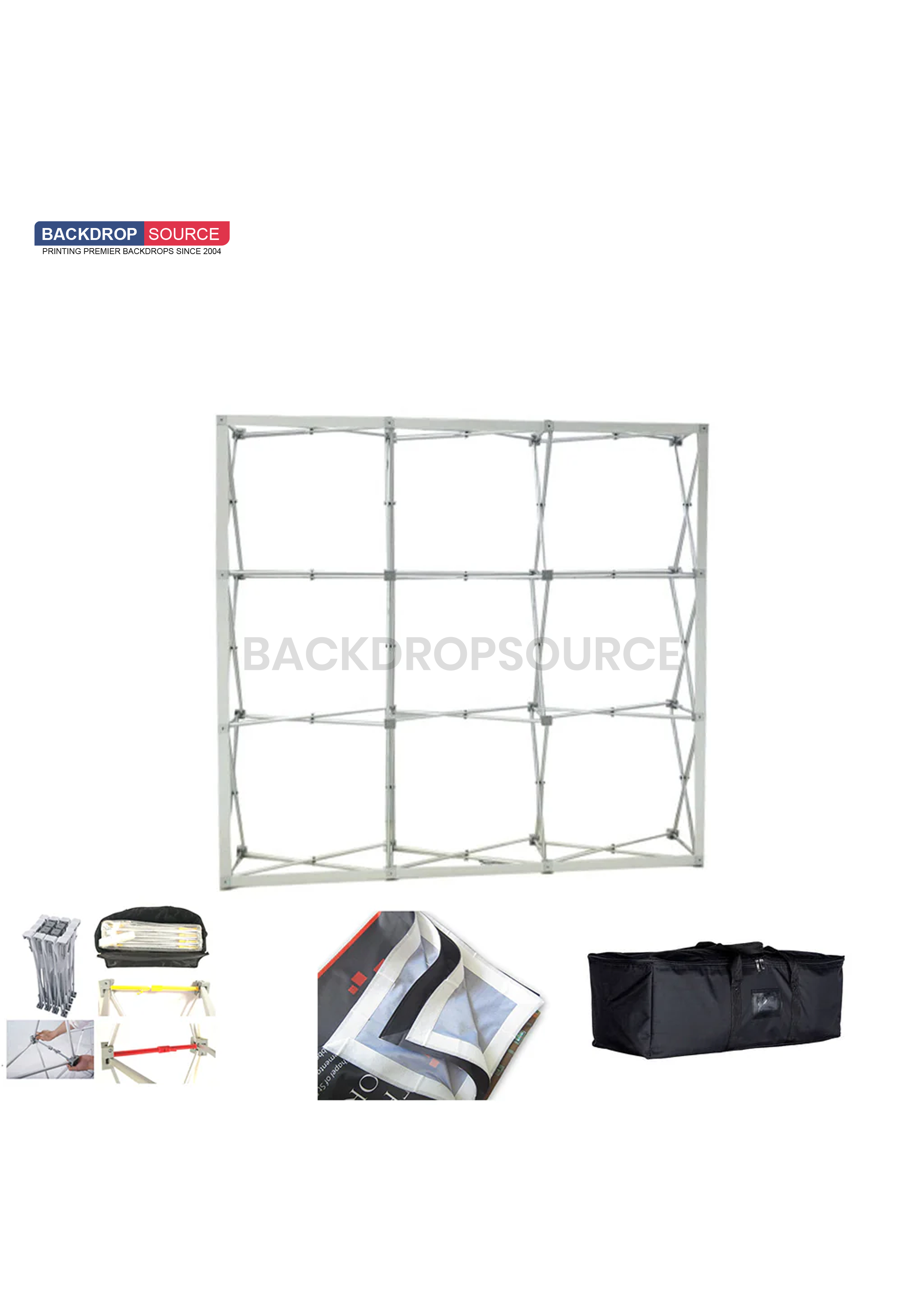 Fabric Pop Up Straight Velcro Media Wall Displays | Trade Show Display ...