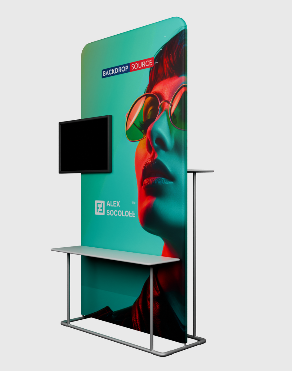 EZ Display Stand with Shelves & TV Mount – Backdropsource AU