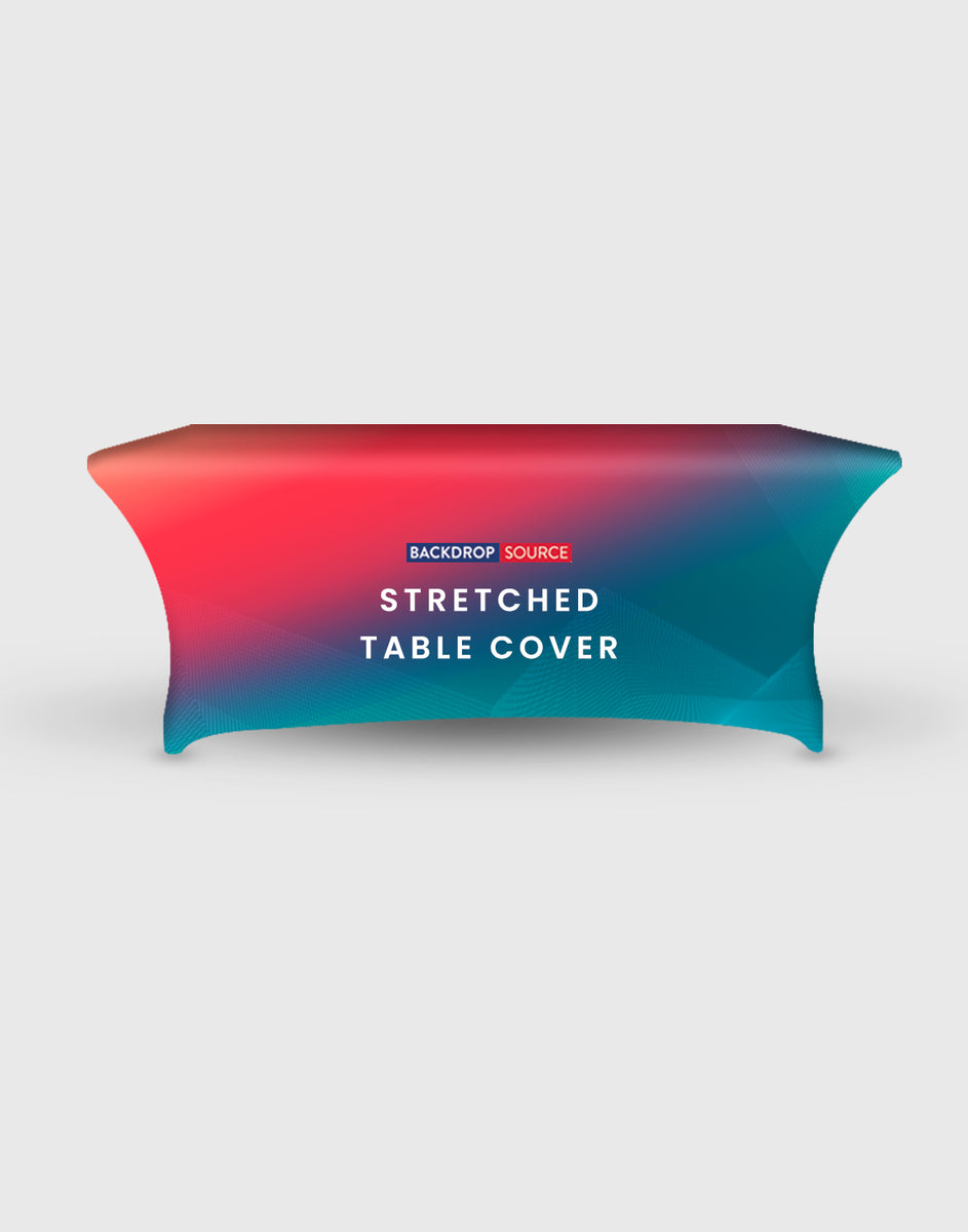 Custom Stretch Table Covers | Print Your Own Text – Backdropsource AU