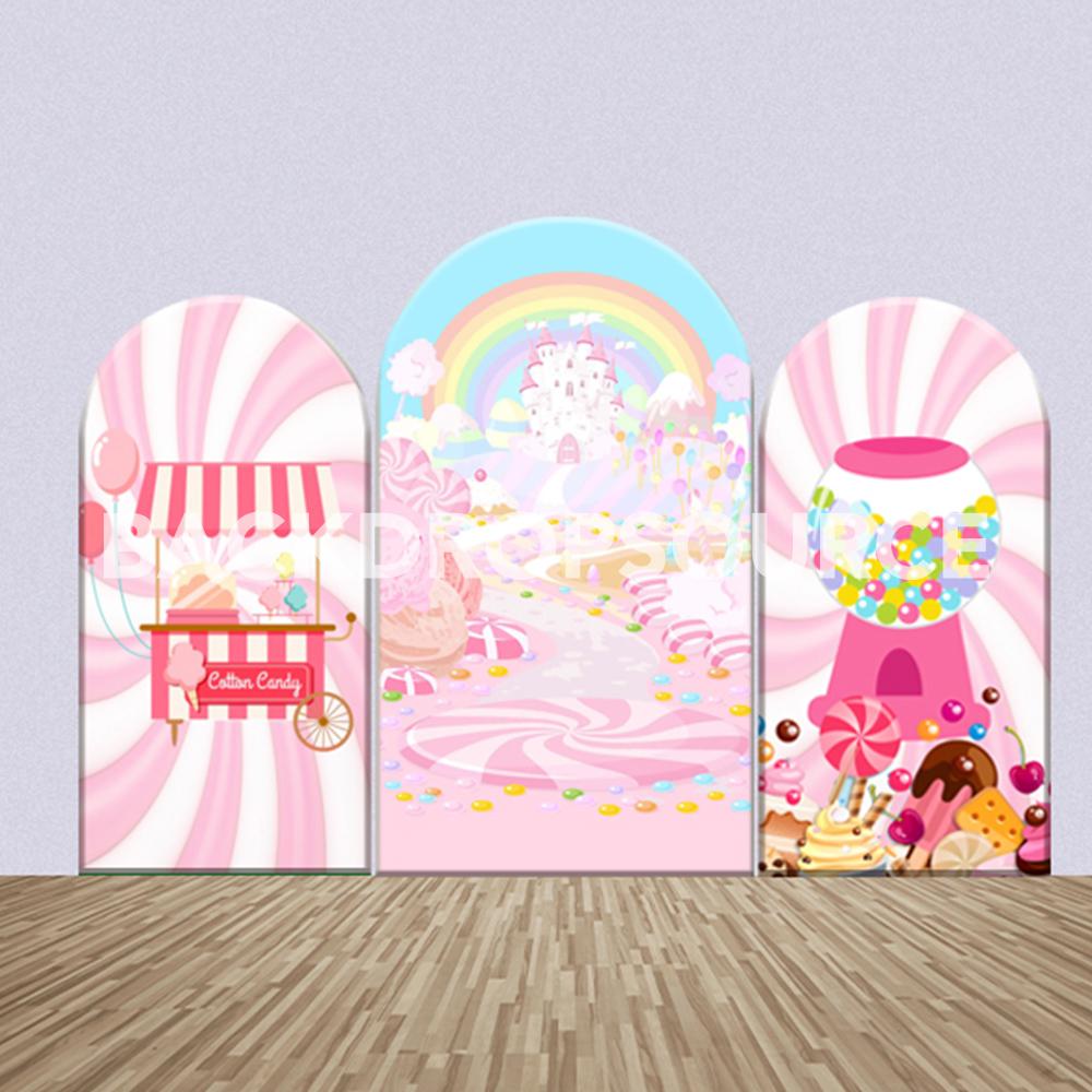 Rainbow Castle and Candyland Themed Backdrop Media – Backdropsource AU