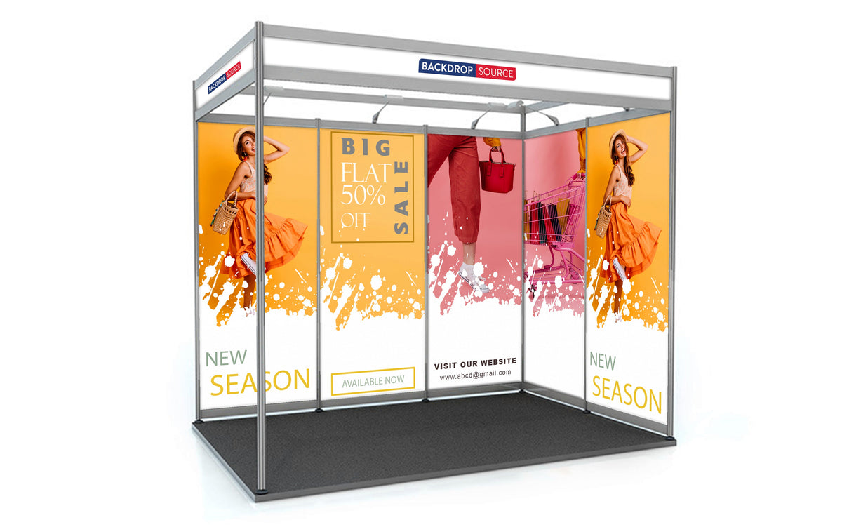 3m x 2m Shell Scheme Exhibition Graphics Printing – Backdropsource AU