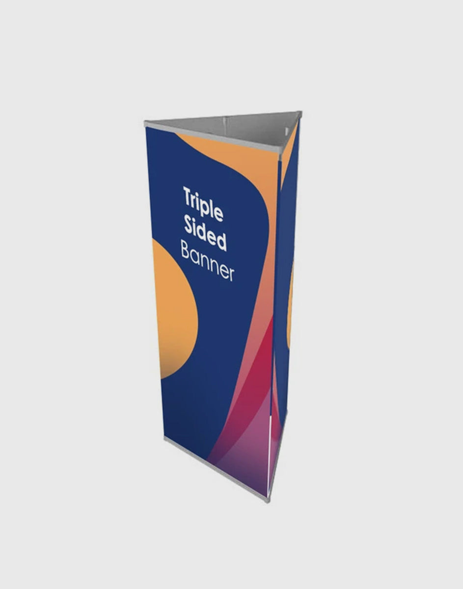 Tri-Angle 3 Sided Printed Fabric Display Stand – Backdropsource AU