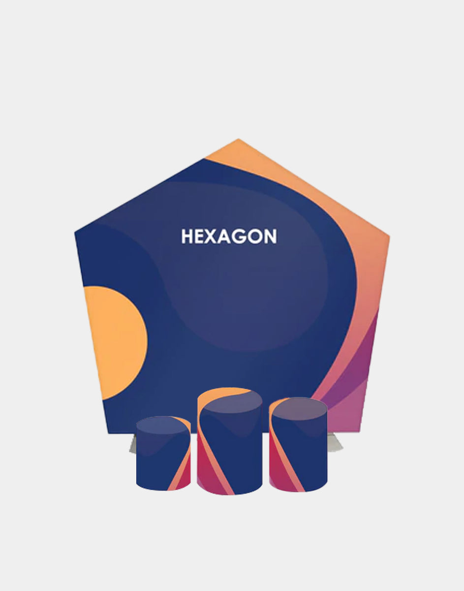 Hexagon Backdrop Stand with Plinth | Backdropsource