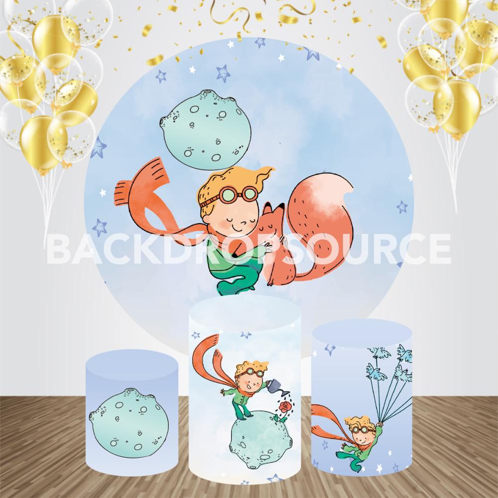 Baby Boy Cartoon Themed Round Circle Backdrop Kit with Counter ...