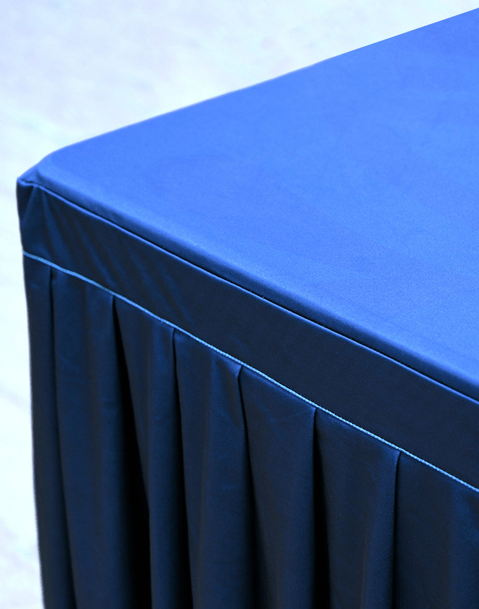 Custom Fitted Table Skirts With Top - Enhance Table Decor ...